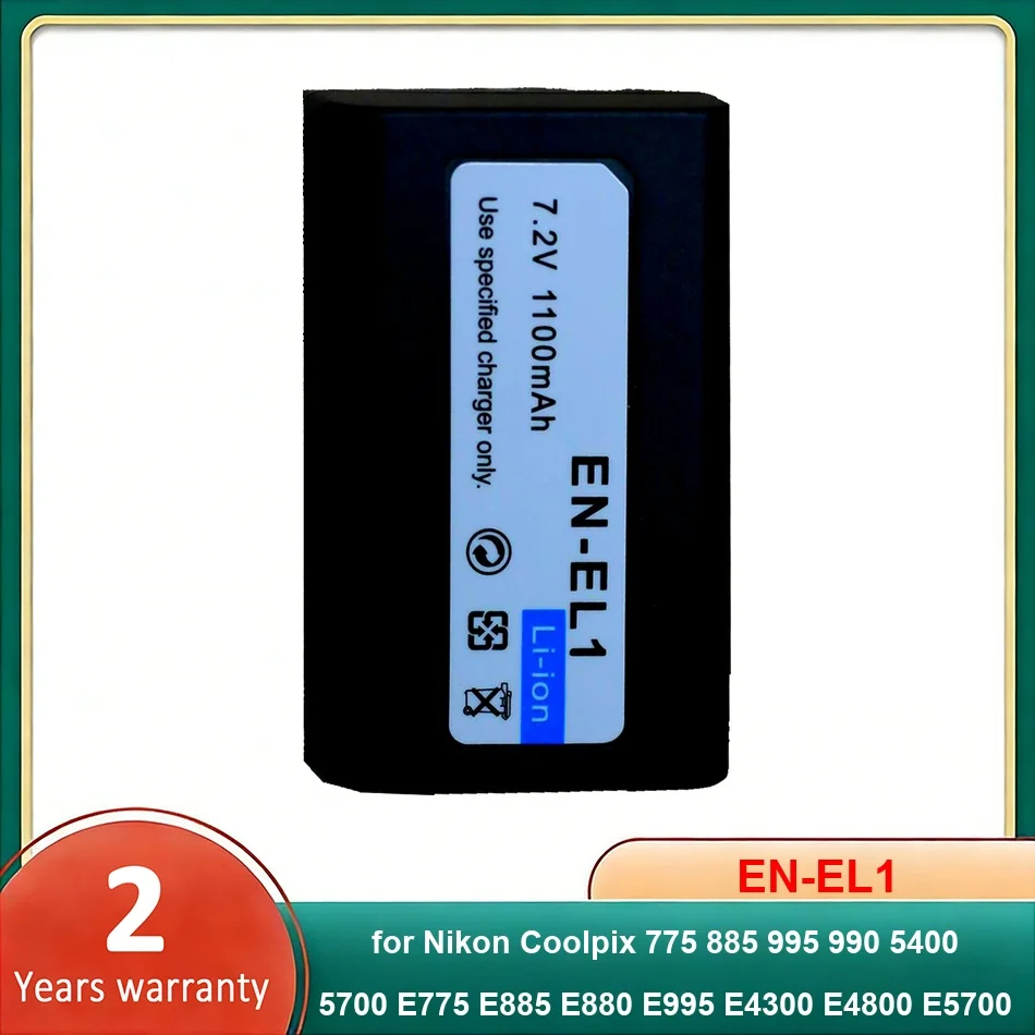 EN-EL1 Camera Battery For Nikon Coolpix 775 885 995 990 5400 5700 E775 ...