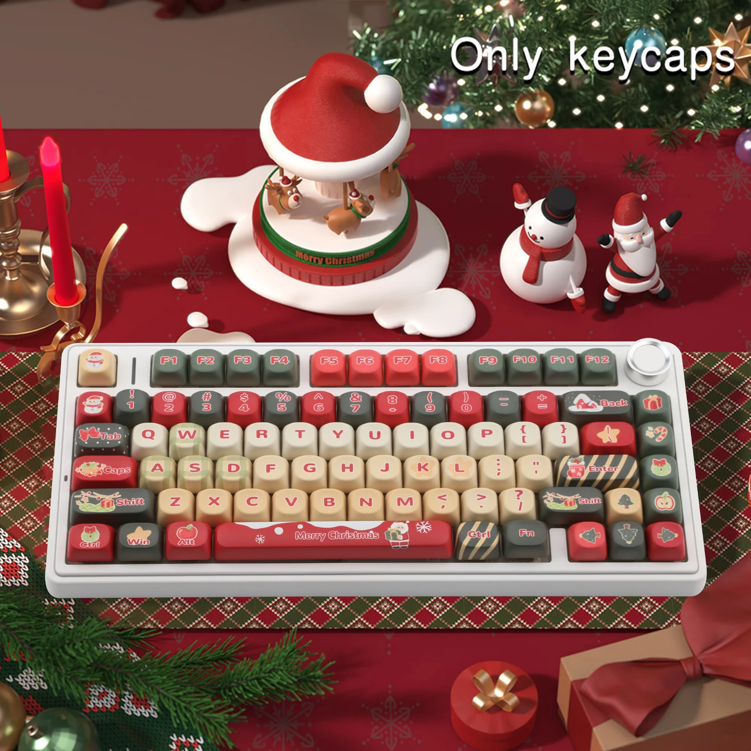 Natal-moa-redondo-keycaps-pbt-keycap-conjunto-para-menina-teclado ...