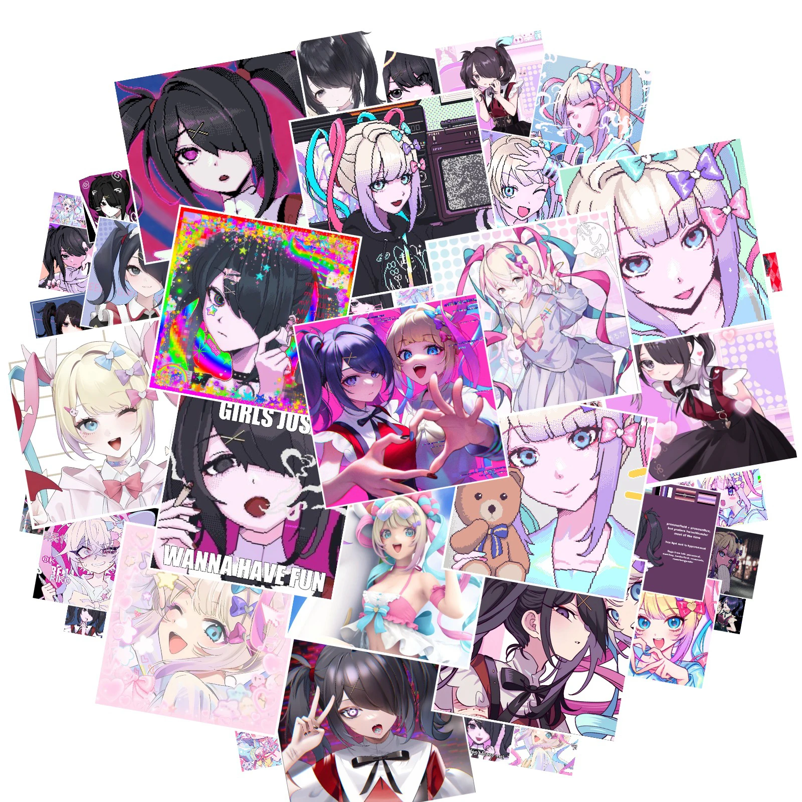 10/30/50PCS Needy Girl Overdose Game Ame-chan KAngel Stickers Catoon ...