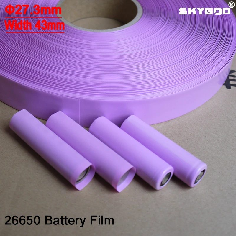20-500pcs-26650-Battery-Film-Tape-PVC-Heat-Shrink-Tube-Precut ...