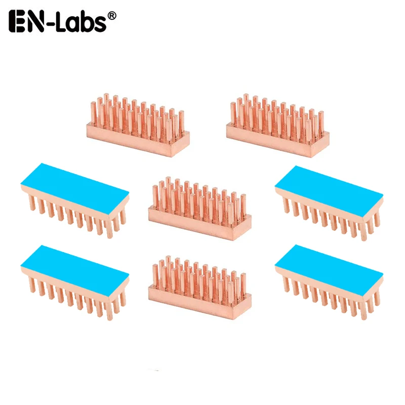 8PCS/Lot Copper Radiator Cooler Heatsink DIY Cooling For Memory RAM VGA ...