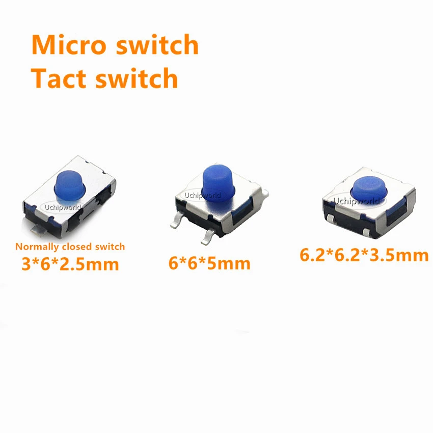Micro Switch Tact Switch Blue 3*6*2.5 6*6*5 6.2*6.2*3.5 2p 4p Warp Leg ...
