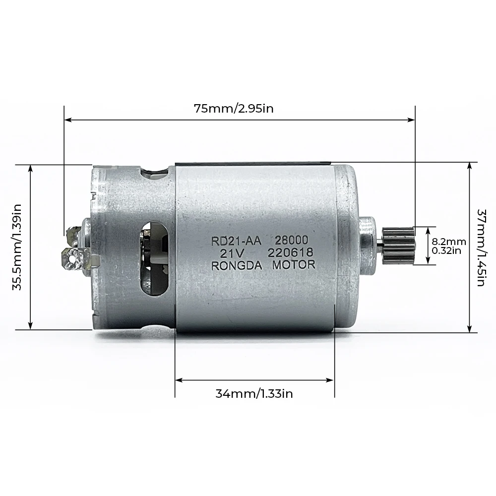 Rs550 21V 28000Rpm Dc Motor 14 Fogak 8,2 Méteres Sebességváltó Mini ...