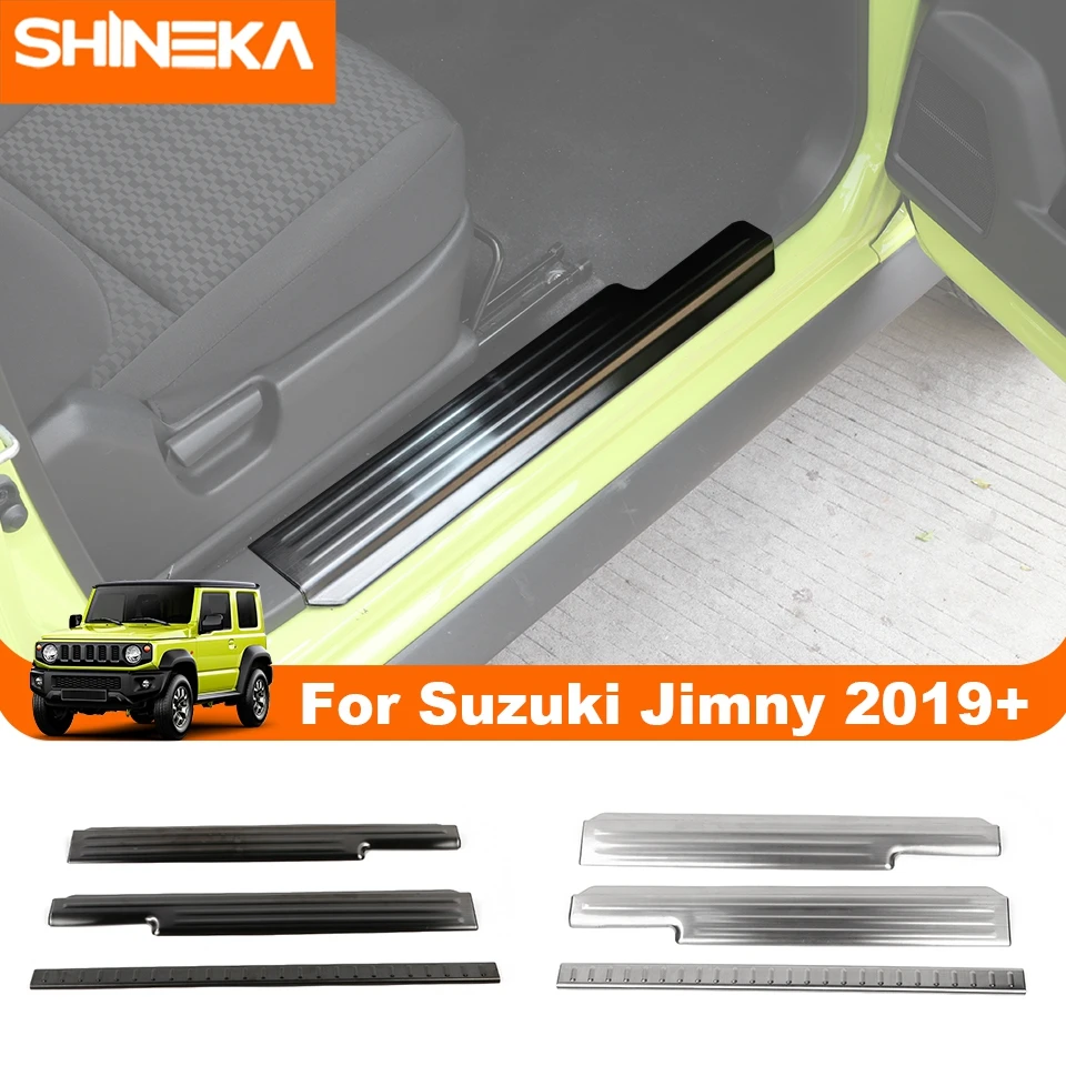 SHINEKA Car Threshold Door Sill Strips Tailgate Inner Guard Plate Cover ...