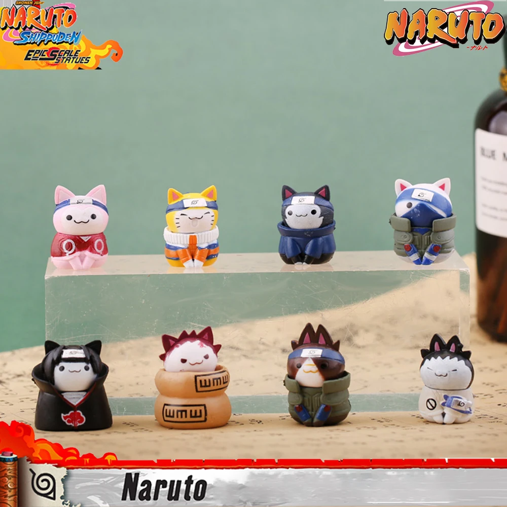 Naruto Figures Uzumaki Naruto Anime Figure Kakashi Mini Q Version Modle ...