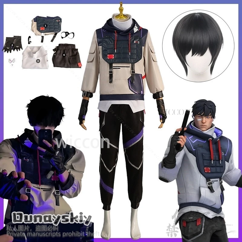 Juego de Anime Valorant, disfraz ISO, Sudadera con capucha, pantalón ...