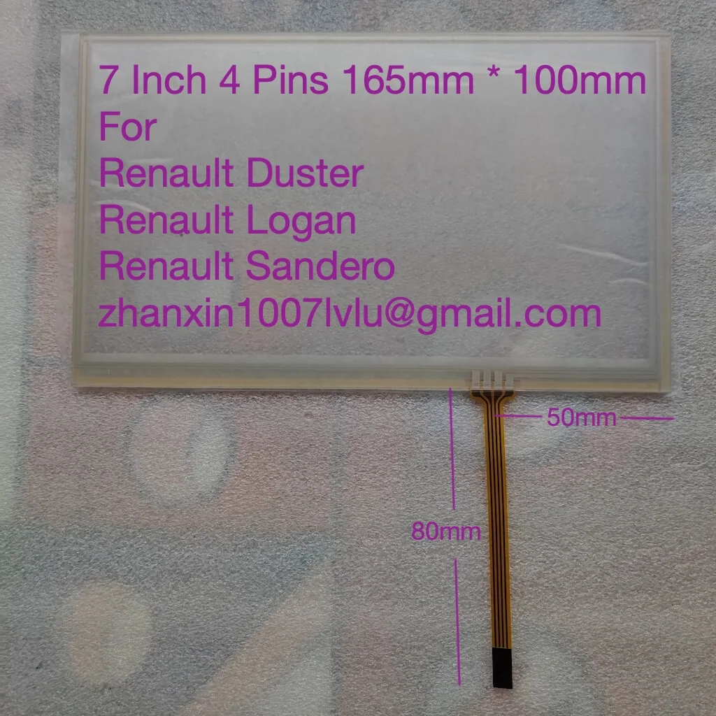 New 7 Inch 4 Pin Tela Resistiva Touch Screen 165mm*100mm For Renault ...