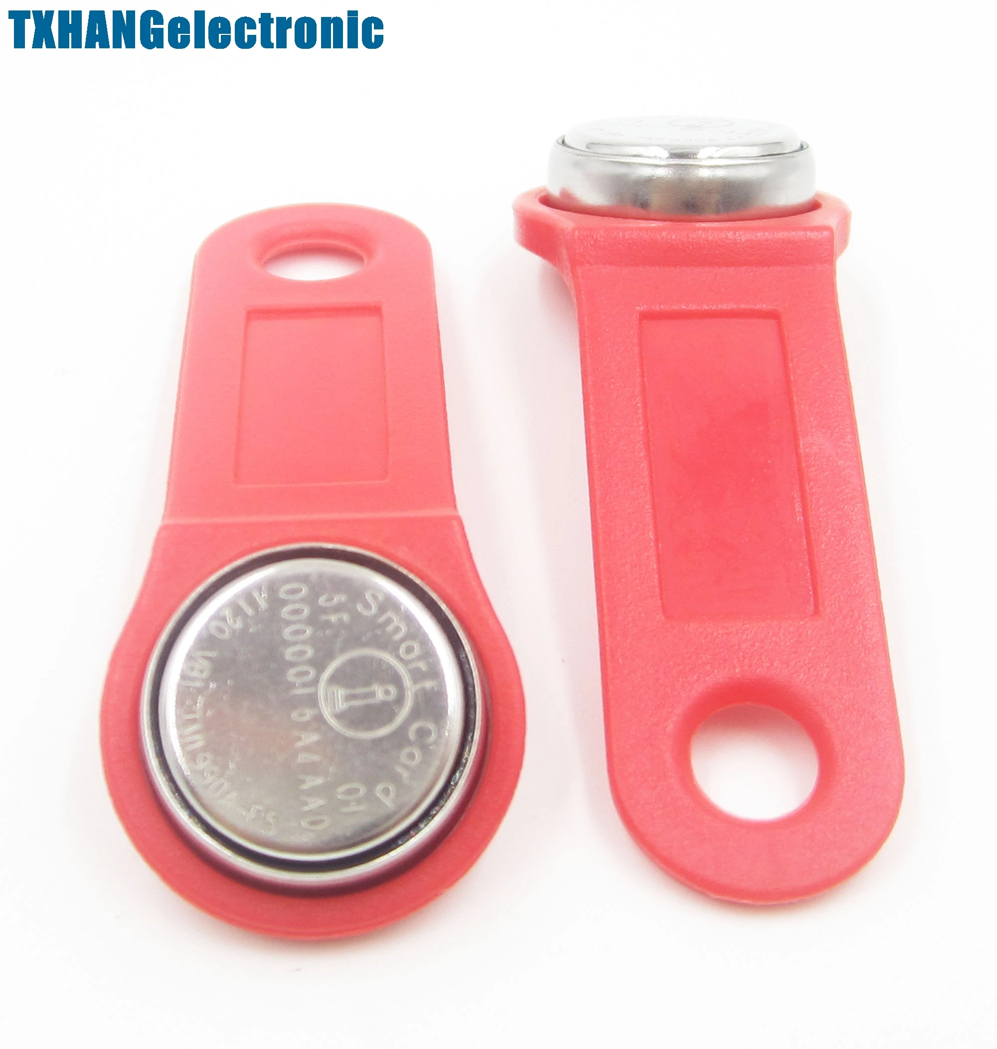 5PCS-DS1990A-F5-TM-Card-iButton-Tag-with-wall-mounted-holder-Red-diy ...
