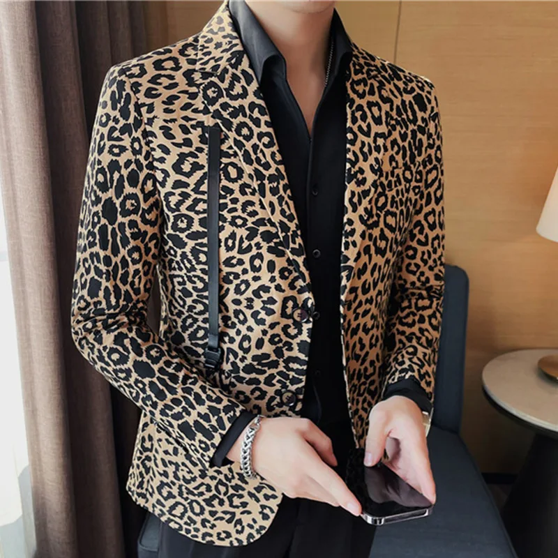 Retro-Leopard-Pattern-Men-Blazer-British-Suit-Jacket-Casual-Vintage ...