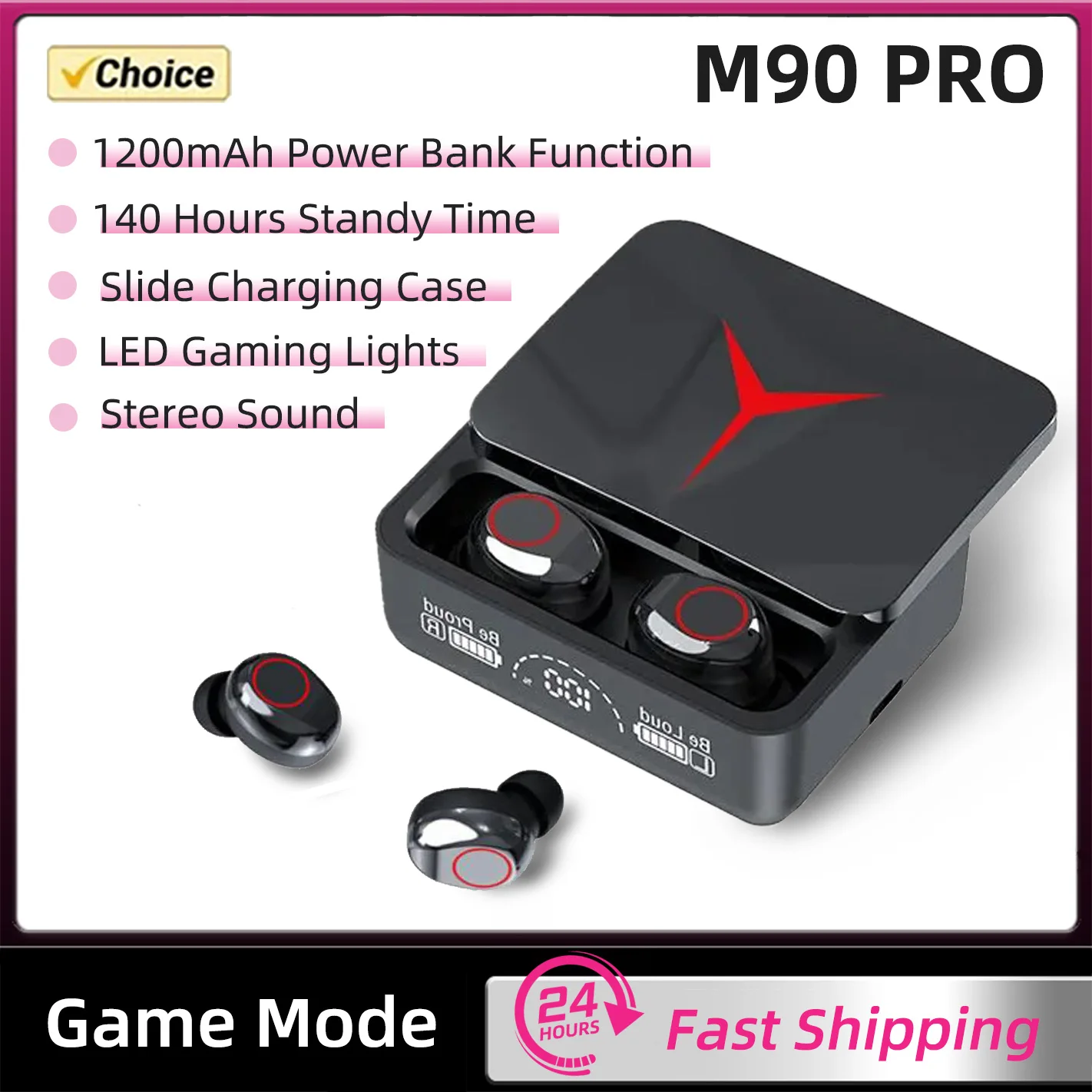 M90-Pro-TWS-Wireless-Bluetooth-Headset-V5-3-Gaming-Headset-Touch-Control-Sound-Stereo-Earbuds ...