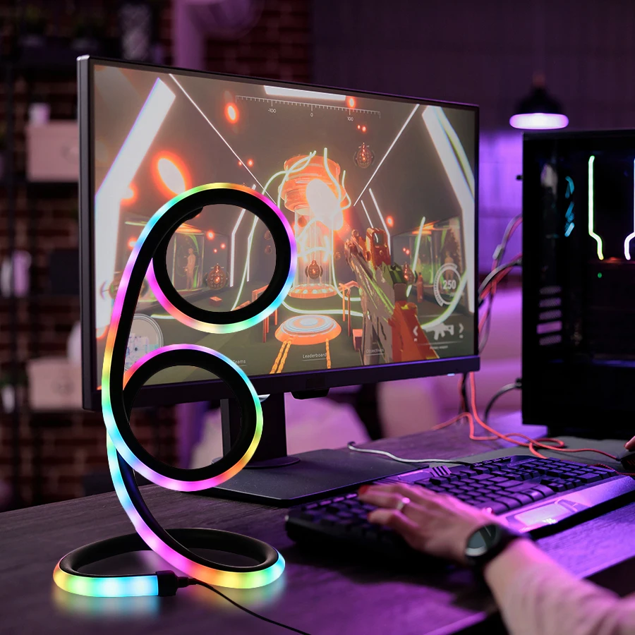 1pc creative modern desk lamp, USB plug magic color change, suitable ...