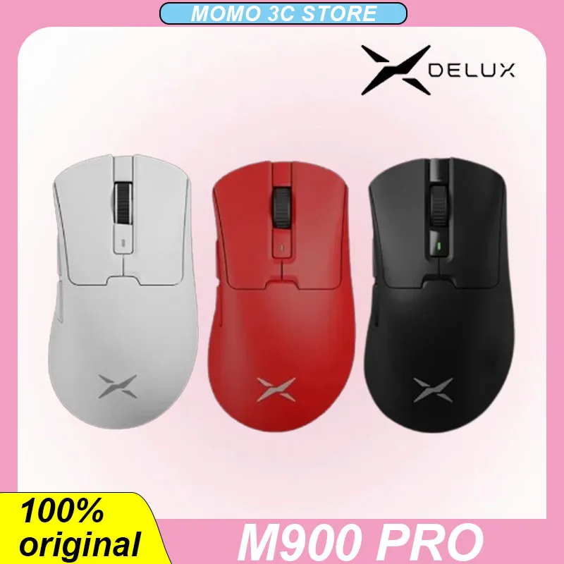DELUX-M900-Pro-mouse-com-fio-e-sem-fio-modo-duplo-sensor-PAW3395-8K ...