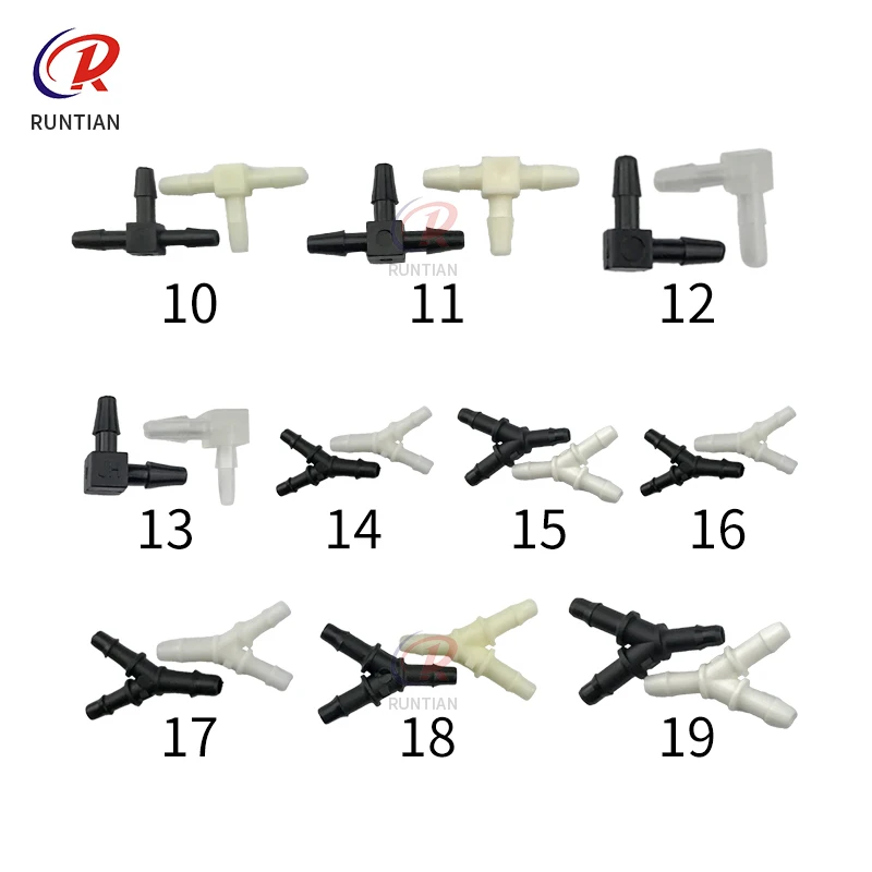 20pcs Ink tube connector for inkjet printer T Y shape ink hose ...