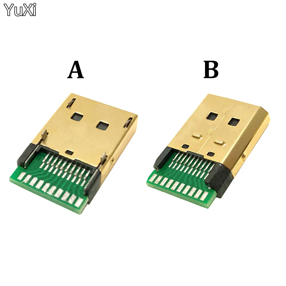 YUXI-1Pcs-20Pin-DP-Male-With-Plate-Gold-Plated-Board-End-Connector-For ...