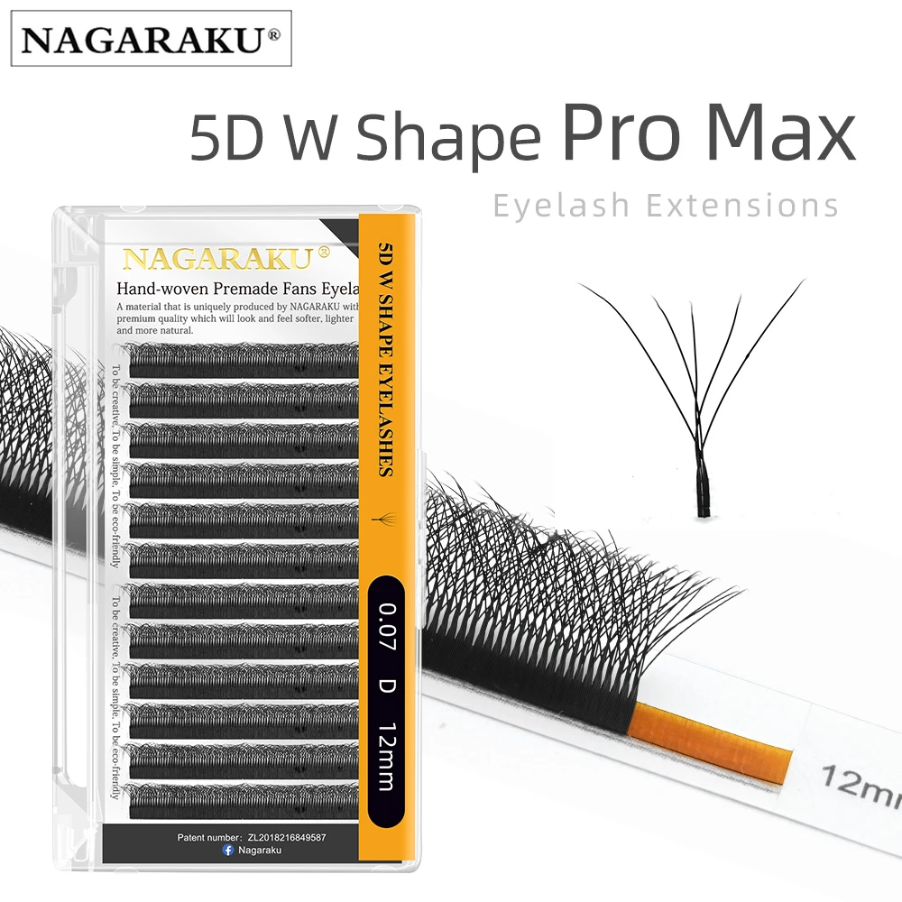 Nagaraku 5d W Shape Big Bundle Eyelash Extension Mega Volume Premade Fans Eyelashes Super Soft ...