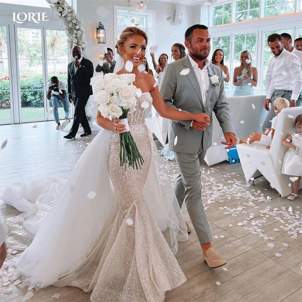 LORIE-Glitter-Mermaid-Wedding-Dresses-Off-Shoulder-Sweetheart-Shiny ...