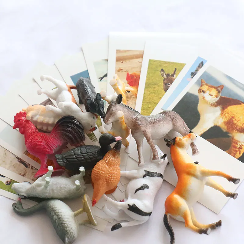 1.1 Montessori Montessori fabric farm animal matching cards matching ...