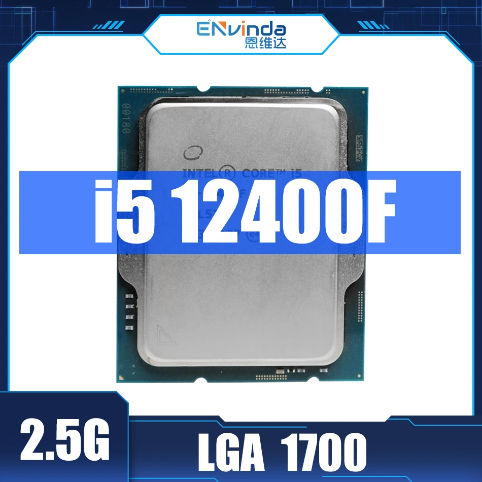 Intel core i5 12400f cpu de 12 fios, 2,5 ghz, 6 núcleos, 12 fios, 10nm, l3 = 18m, 65w, lga 1700 ...