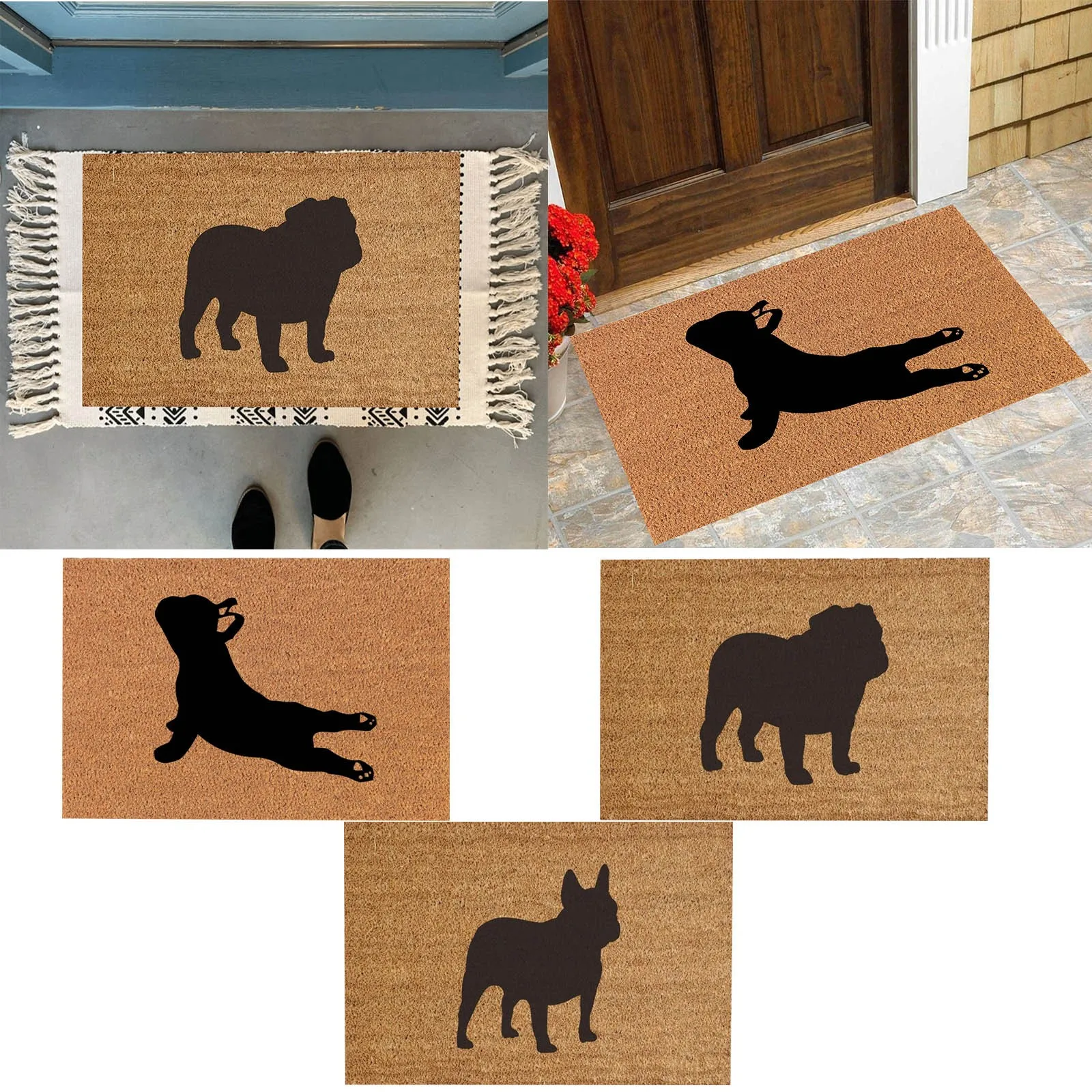French-Bull-Dog-Doormat-Frenchie-Doormat-Dog-Lover-Decor-Multiple-Sizes ...