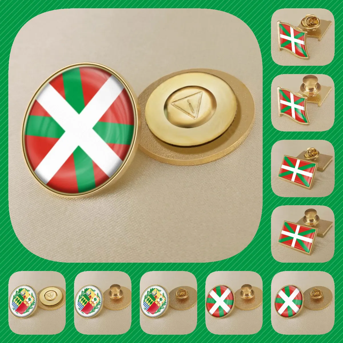 Basque-Country-Autonomous-Community-of-Spain-Flag-Lapel-Pins-Brooches ...