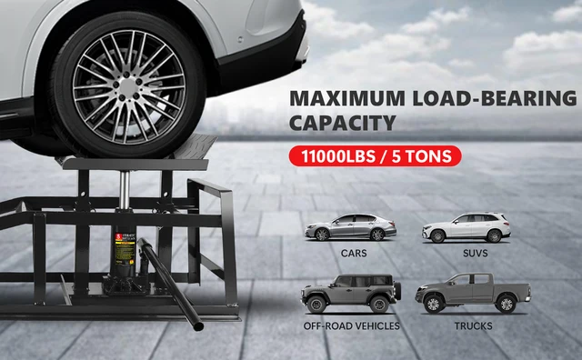Car Lift OKSTENCK Hydraulic Vehicle Ramp, 5-Ton Capacity, For Heavy ...
