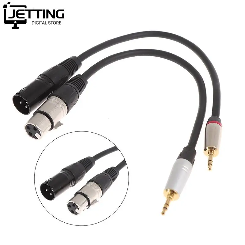 Audio Cable Canon XLR Female/Male To 3.5 Jack Male Aux Connector Gold ...