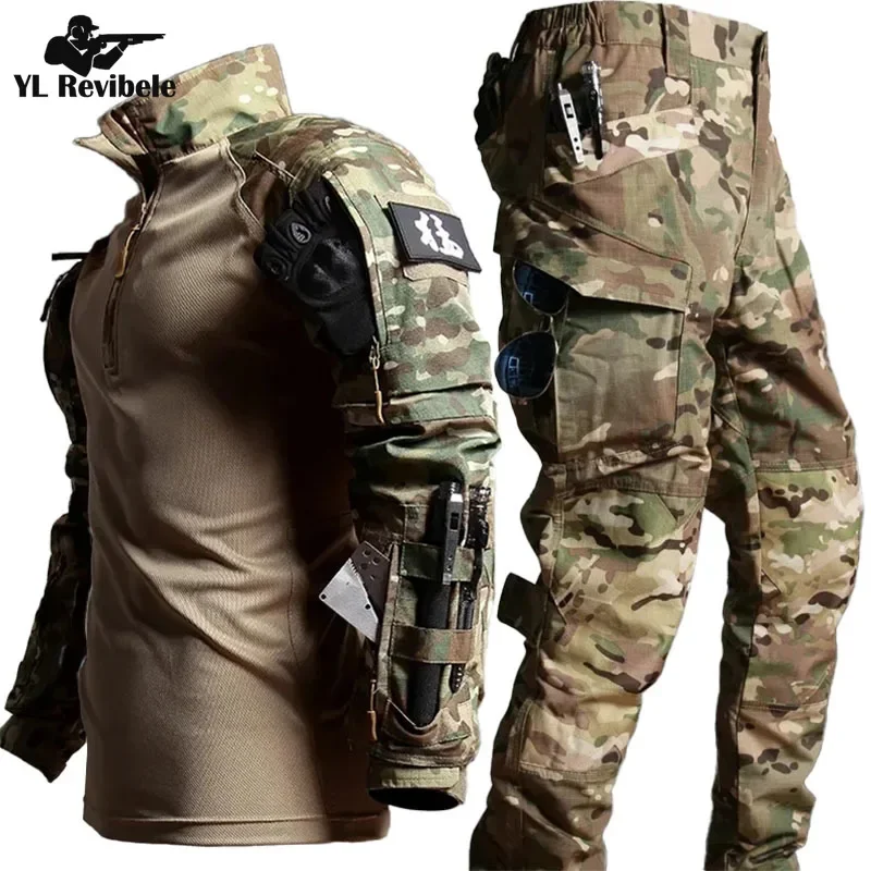 Outdoor-Tactical-Sets-Men-Military-Wear-resistant-Hunting-Uniform-Army ...