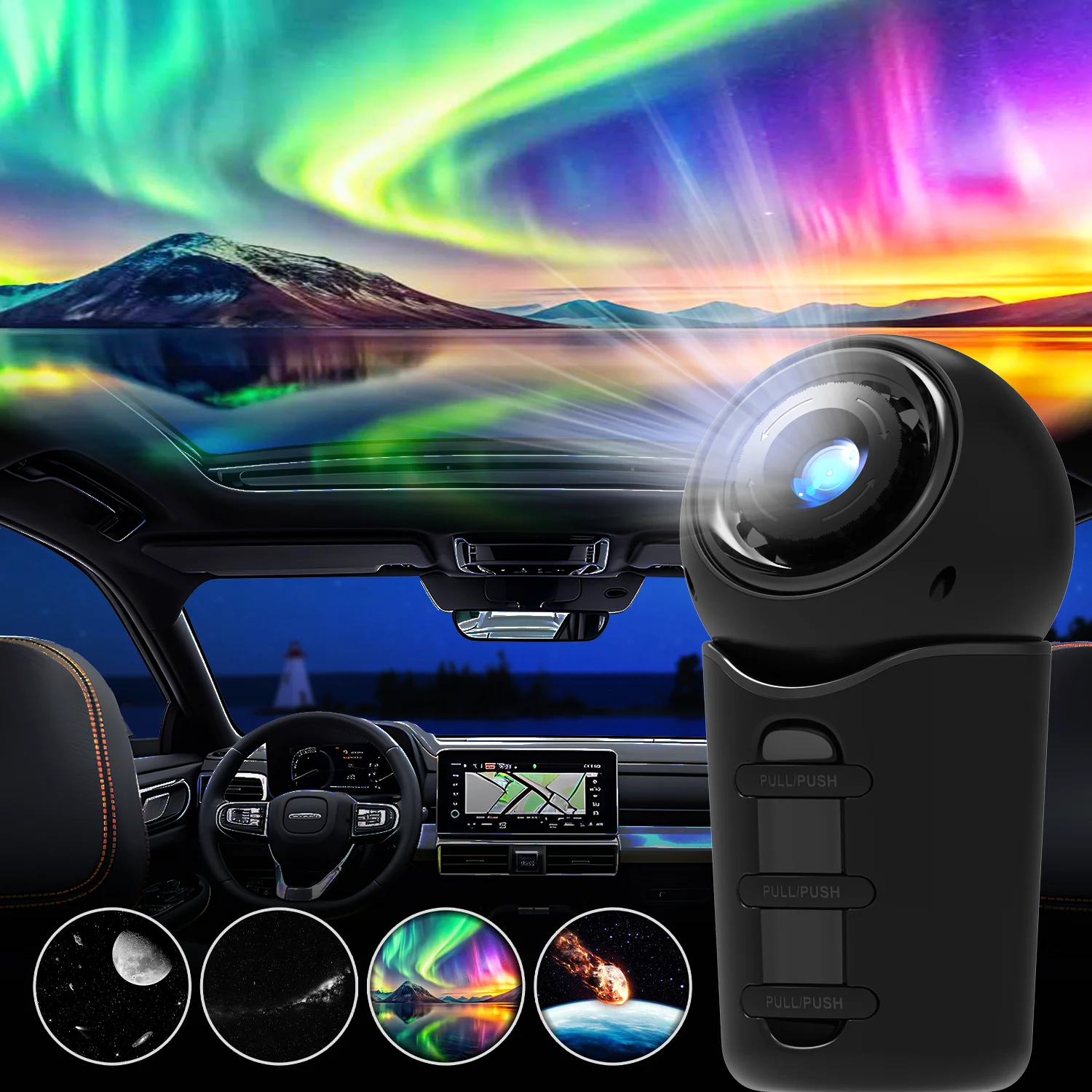 Car Galaxy Projection Lamp Portable Car Starry Sky Projection Lamp ...