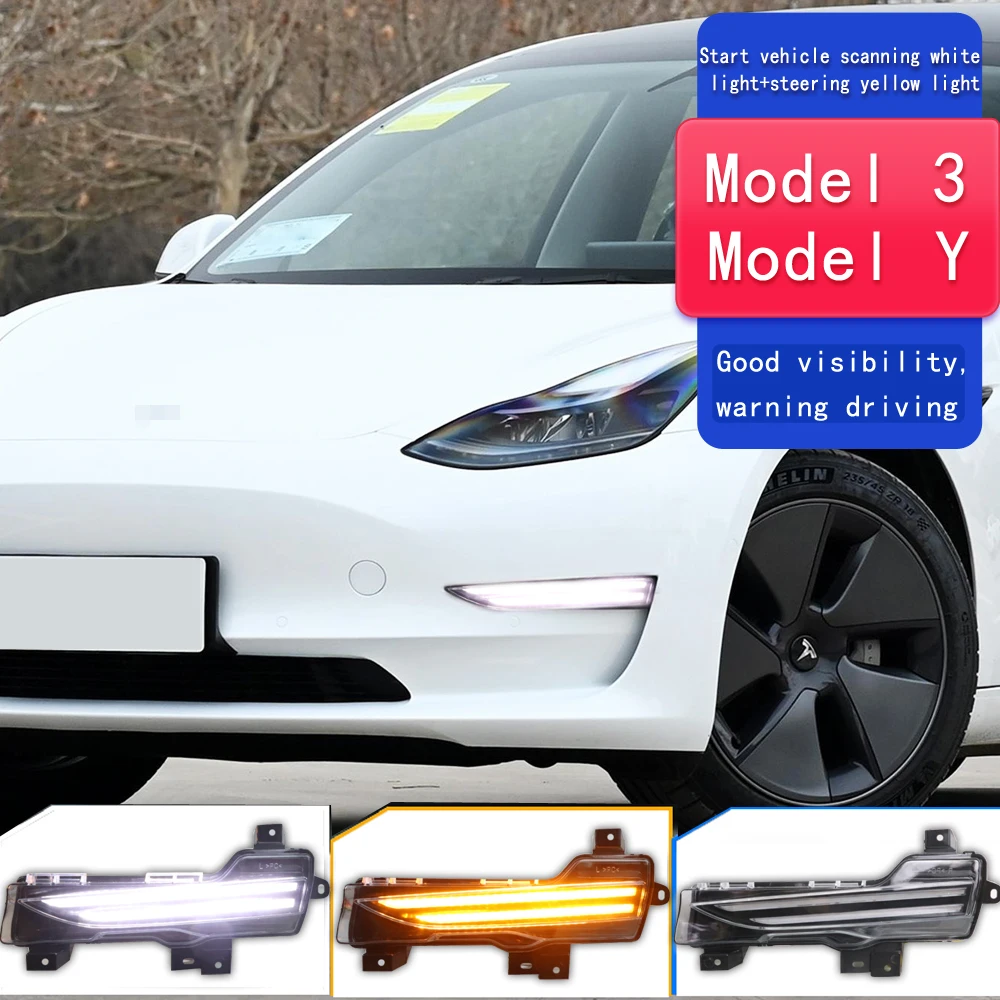 Luces-LED-de-circulaci-n-diurna-para-Tesla-modelo-3-Y-2017-2022-Kit-de ...