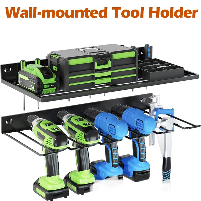 2-Layers-Heavy-Duty-Hand-Power-Tool-Organizer-Rack-Wall-Mounted ...