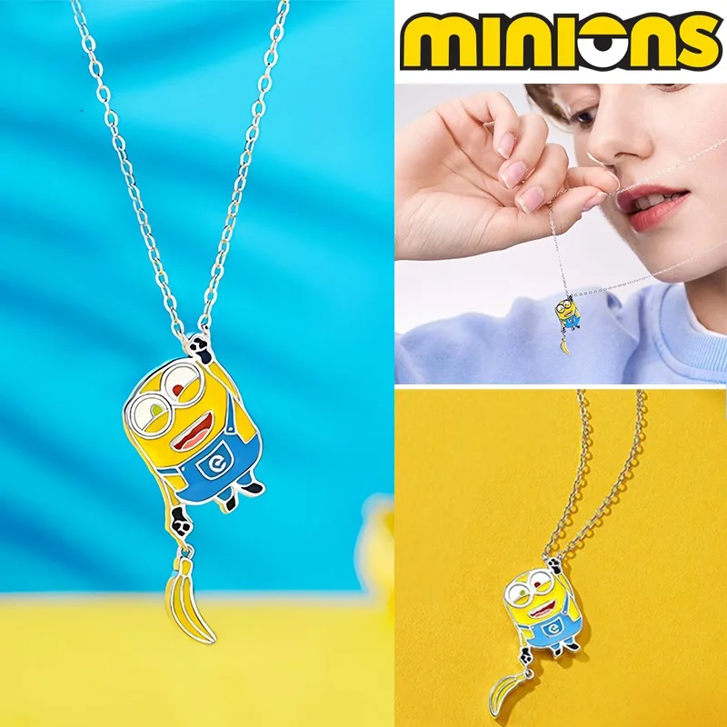 Minions-Necklace-Cartoon-Cute-Kids-Metal-Pendant-Kawaii-Boys-Girls ...