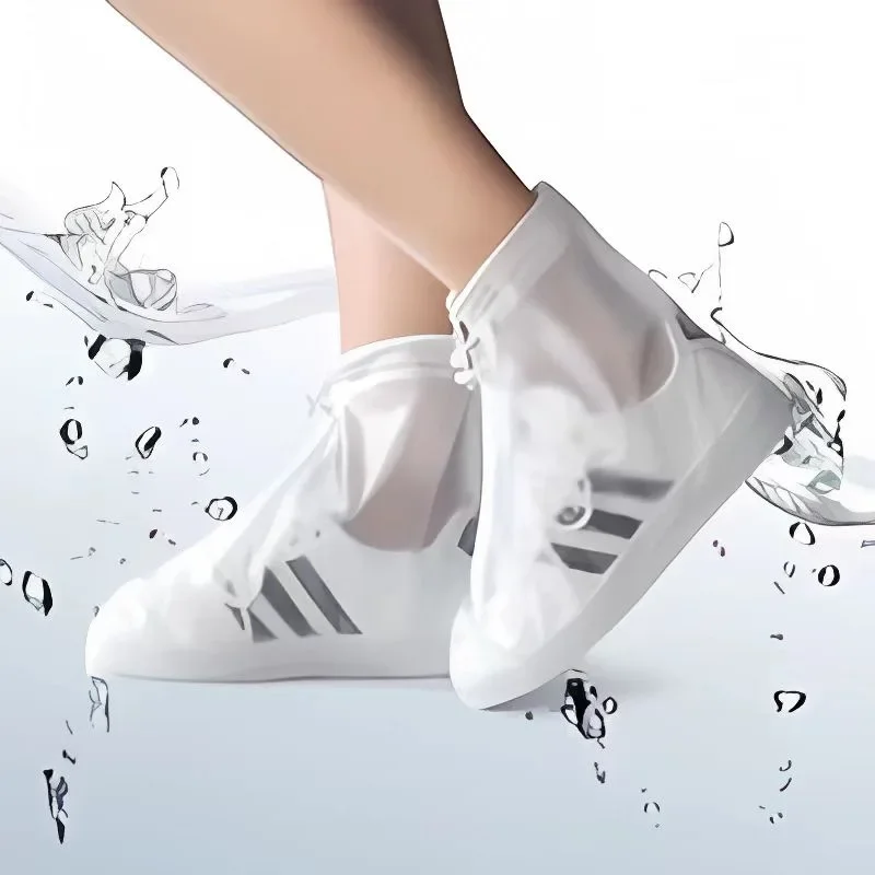 Waterproof-Thickened-Pvc-Shoe-Covers-Zip-up-Style-Travel-Anti-slip-Wear ...