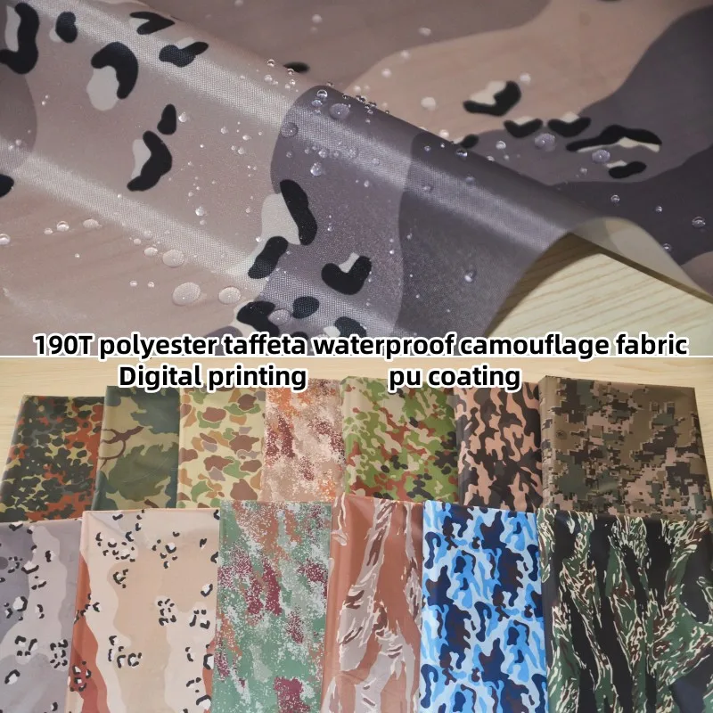 Lightweight polyester taffel digital printing PU coating waterproof ...