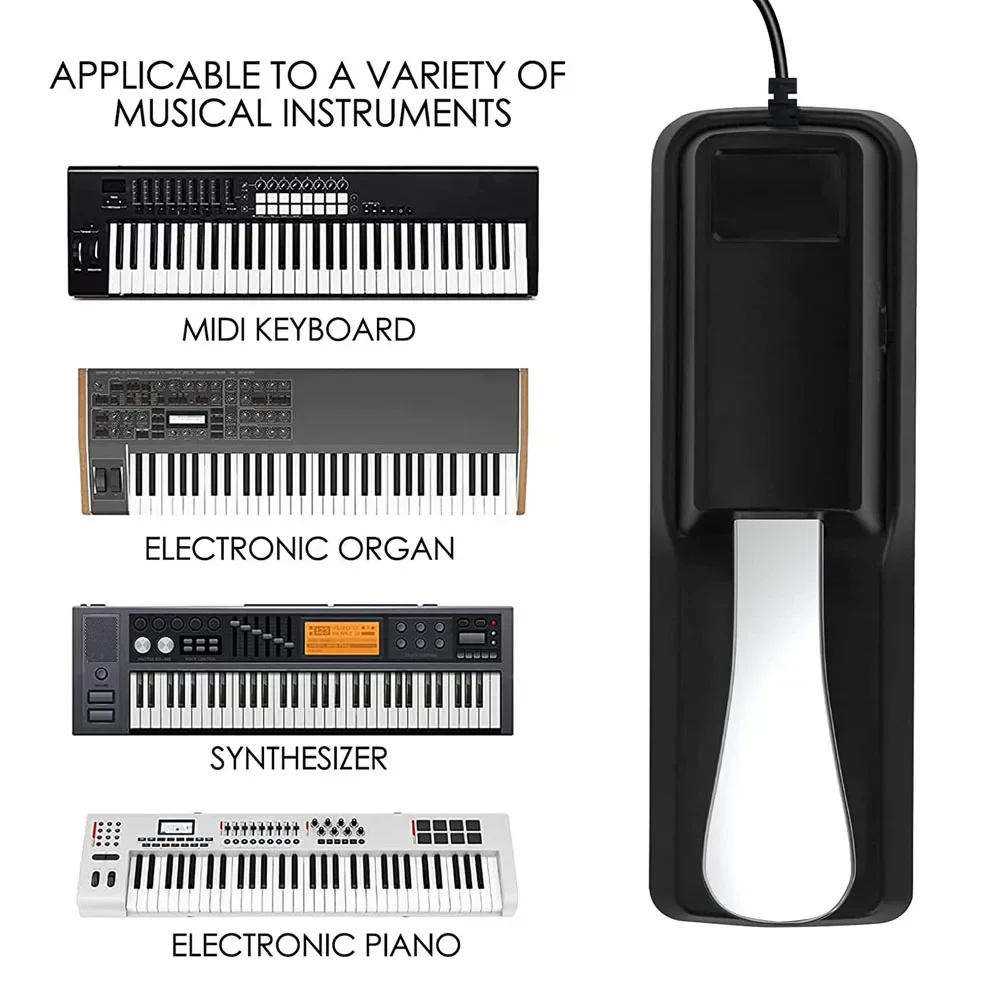 Universal Sustain Pedal Anti-Slip with Polarity Switch for MIDI ...