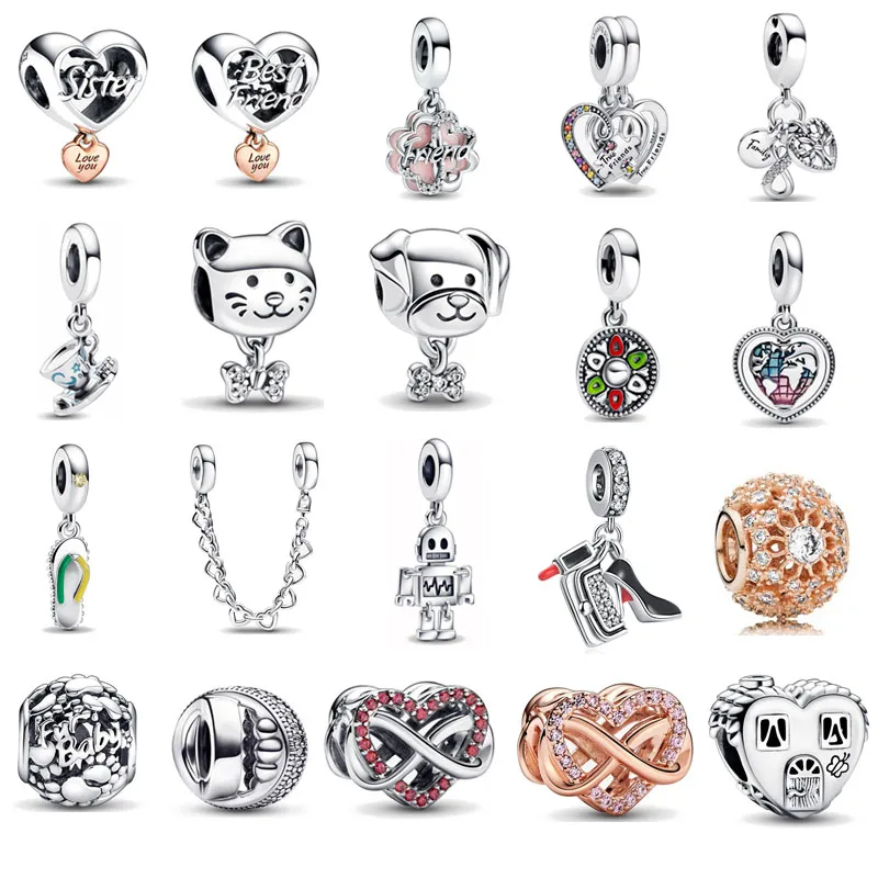 Original Pandora Charm Silver 925 Best Friend | Sterling Silver Sister ...