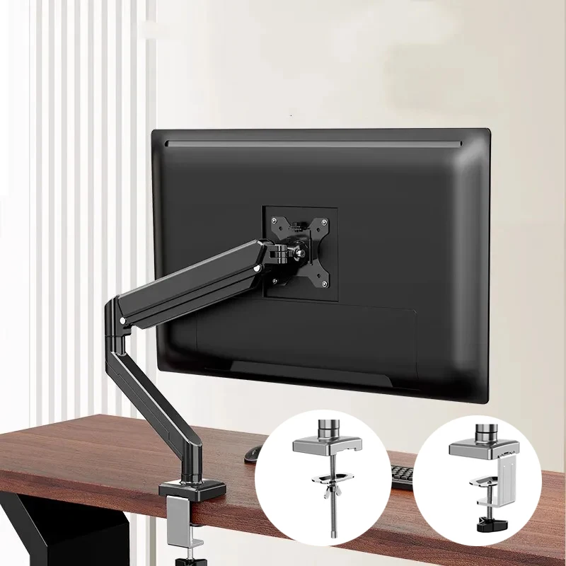 Single Fully Adjustable Gas Spring Monitor Arm Support Max 32 Inch ...