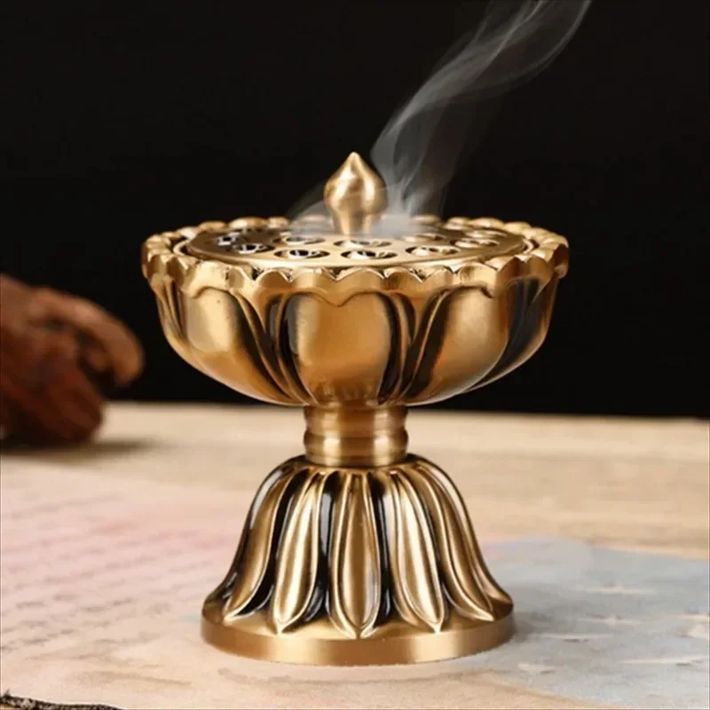 PureCopper-Zen-Lotus-Copper-Incense-Burner-Pure-Copper-Antique-Old ...