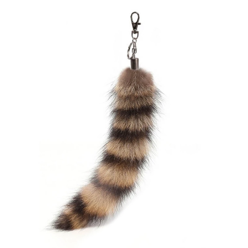 Foxes-Racoon-Tail-Keychain-Furs-Pendant-Key-Chain-Bag-Charm-Keys-Holder ...
