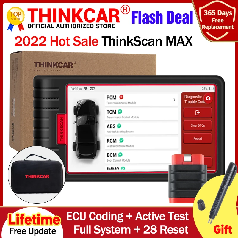 THINKCAR ThinkScan Max Automotive Diagnostic Tools Full system OBD2 ...