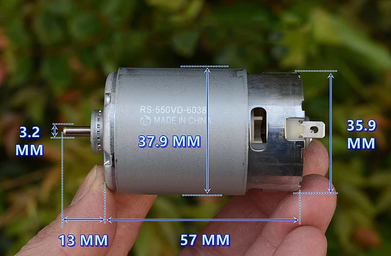 Mabuchi 555 DC Motor 2 Pack Mabuchi RS-555PH 12V DC Motors - High ...