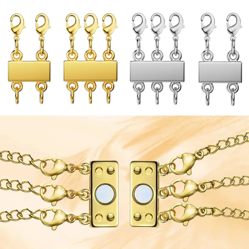 2pcs Strong Magnetic Necklace Clasps Connector Jewelry Extender ...