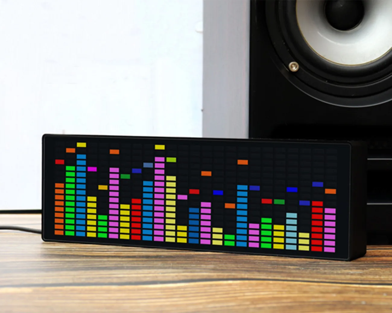 Color-LED-Music-Spectrum-Electronic-Clock-Voice-Controlled-Rhythm-Light ...