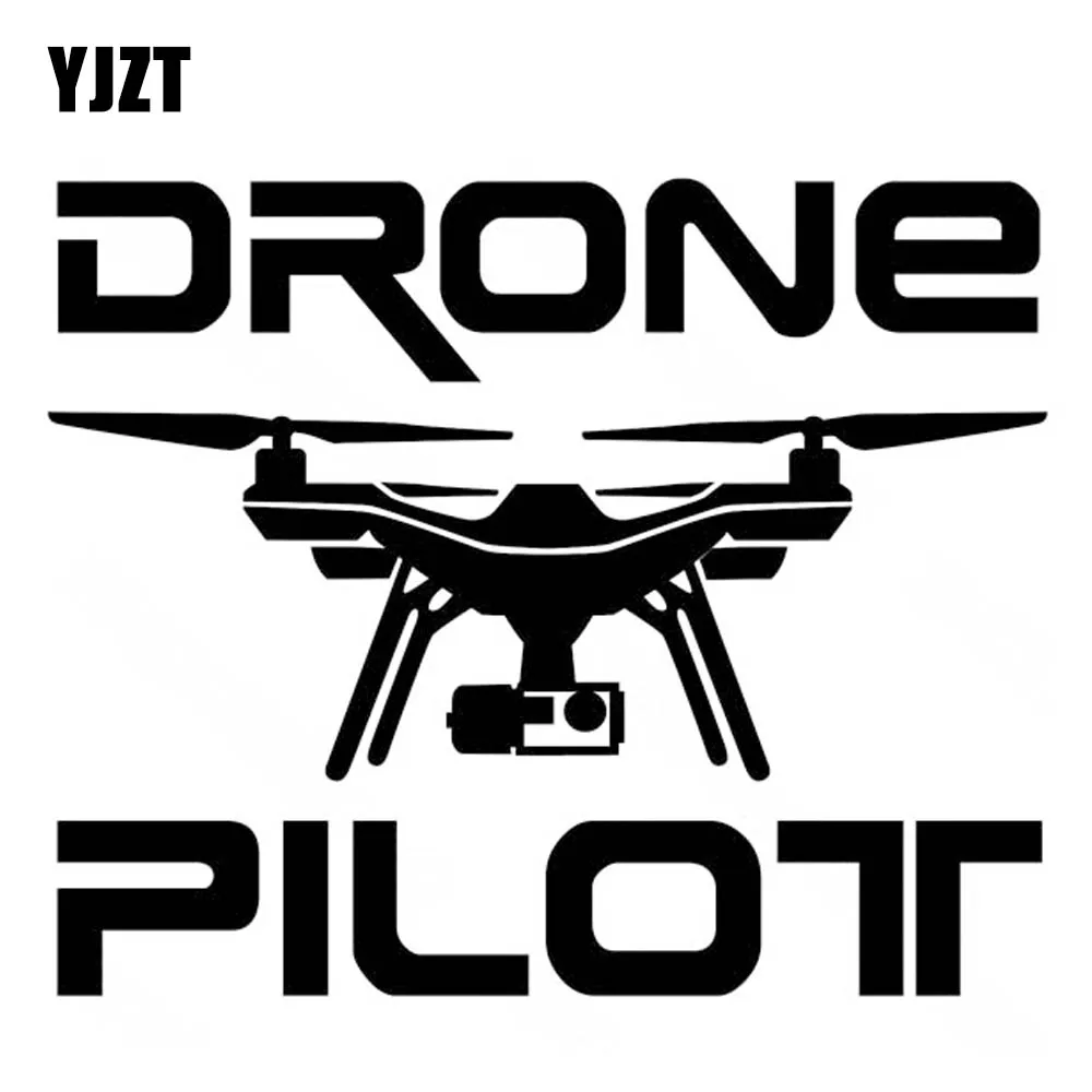 Yjzt Car Sticker " Drone Pilot " Uav Drone Vinyl Decal Black/silver C3 ...