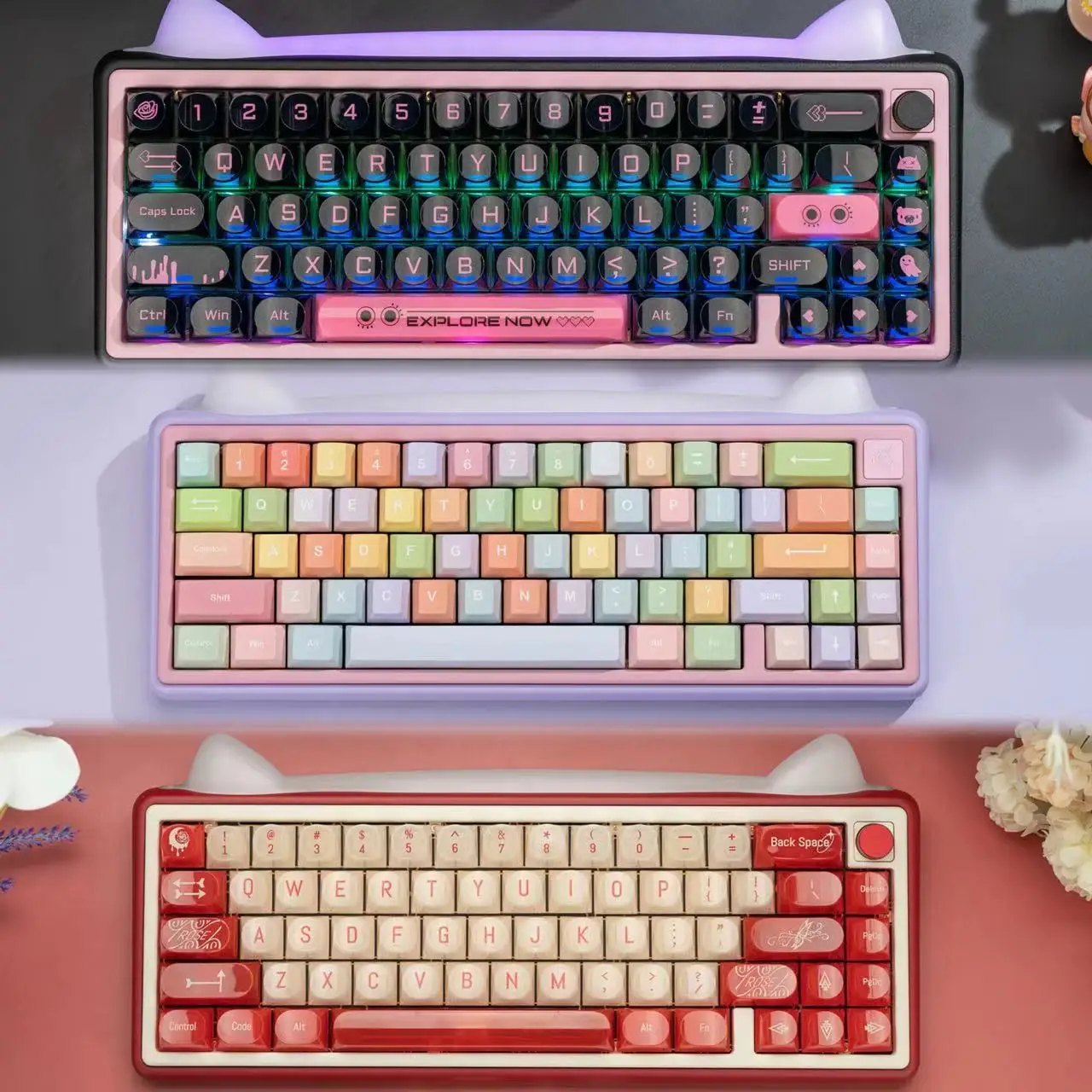 Chilkey-Paw-65-Mechanical-Keyboard-Tri-mode-Flex-Cut-PCB-Wireless ...