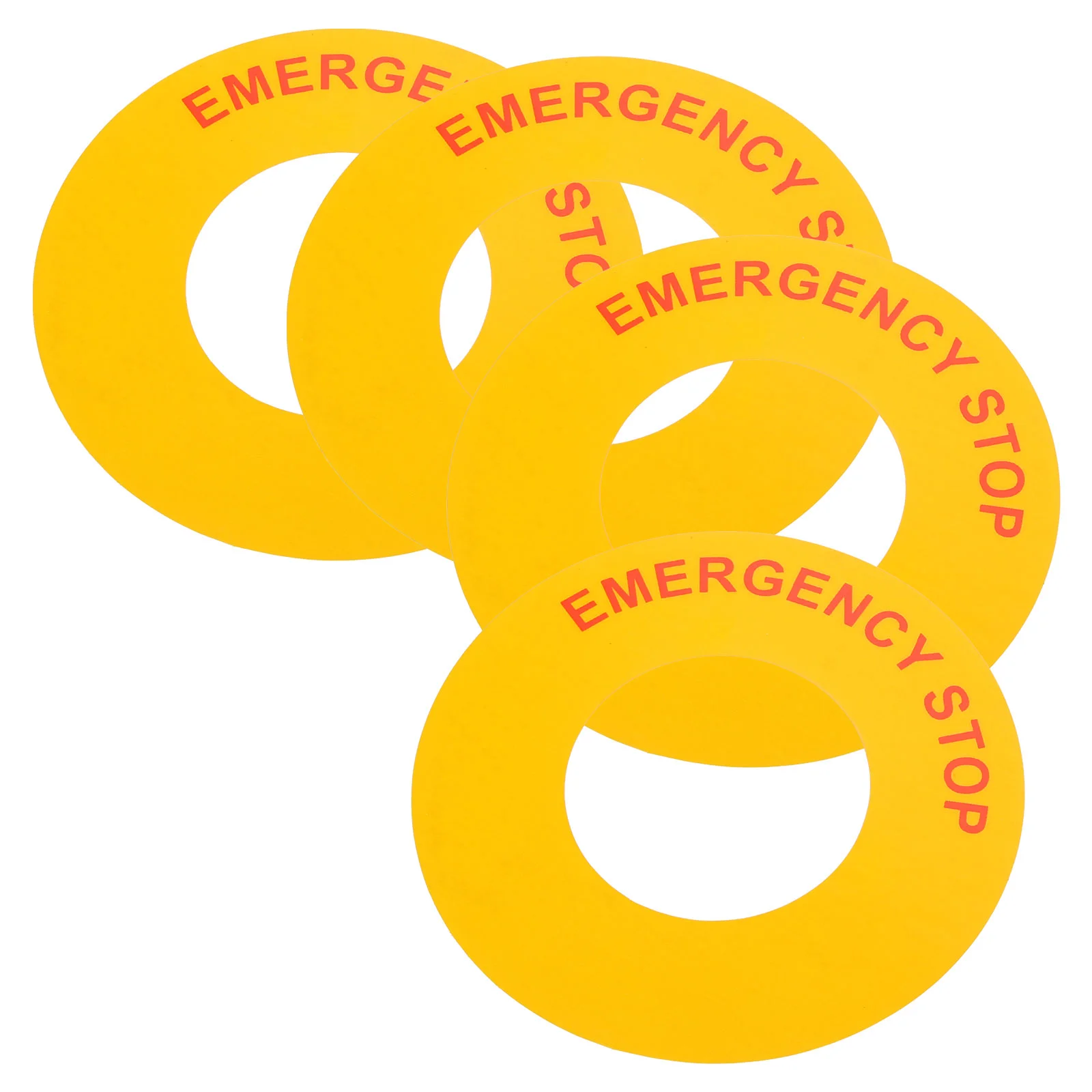 4 Pcs Industrial Equipment Label Emergency Stop Sign Decal Labels ...
