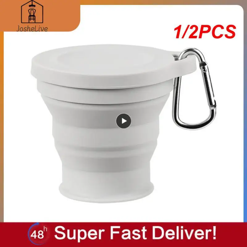 1-2PCS-150ML-Folding-Cup-Silicone-Mini-Retractable-Cup-Portable-Teacup ...