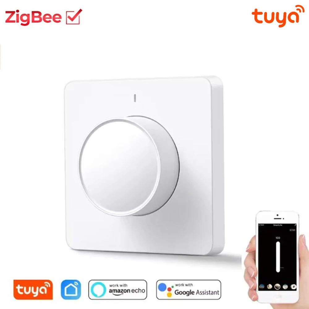Tuya Smart WiFi ZigBee Rotary Light Dimmer Switch Smart Life/Tuya APP ...