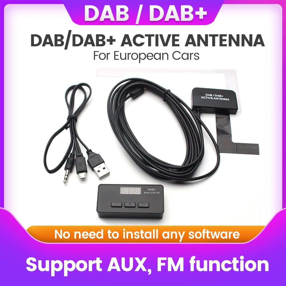 DAB-DAB-Europoan-Car-Radio-GPS-Stereo-Receiver-Support-AUX-output-FM ...