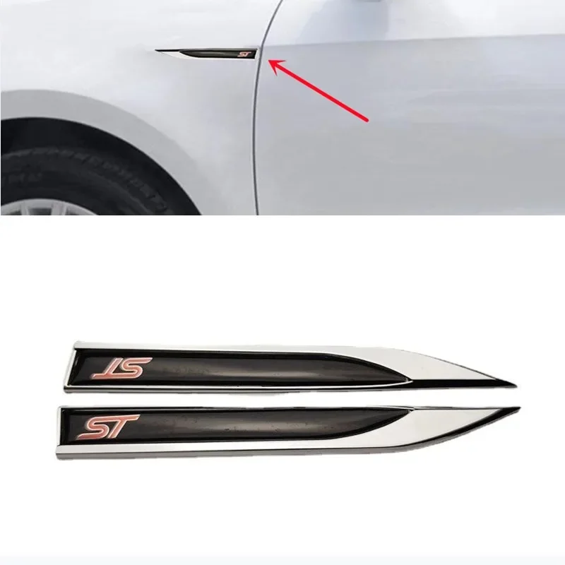 1Pair-3D-Metal-ST-Logo-Side-Fender-Car-Sticker-Emblem-For-Ford-Focus-2 ...
