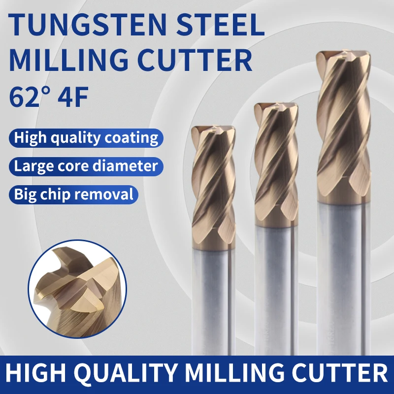 Milling Cutter | End Mills - Hrc62 Corner End Mills 4 Edge R0.2mm R0 ...